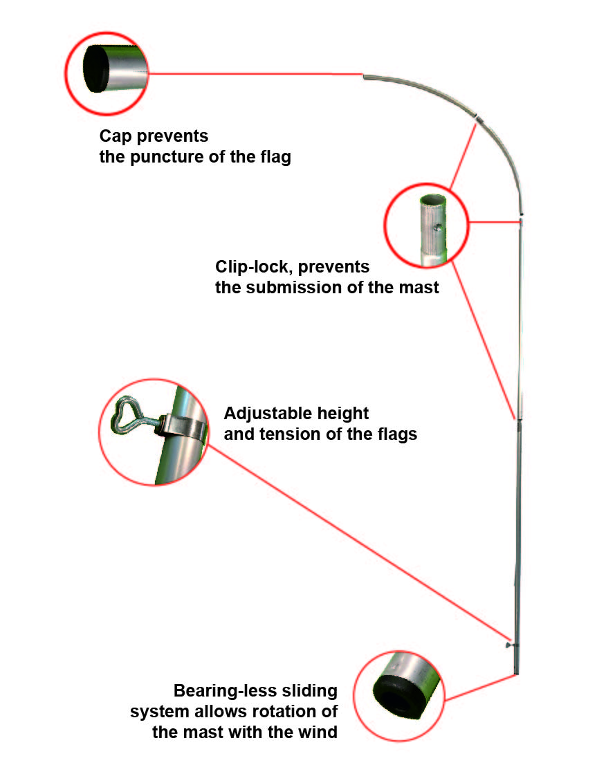 Beachflag ALU - STORM FLAG